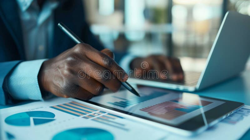 Professional Analyzing Financial Data.AI Generated Image Stock Image ...
