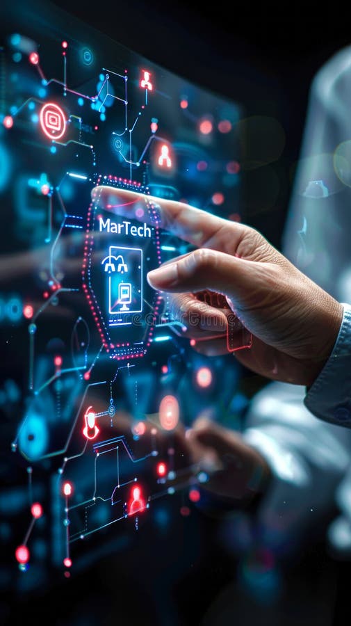 Professional Analyzing MarTech Solutions with a Digital Interface ...