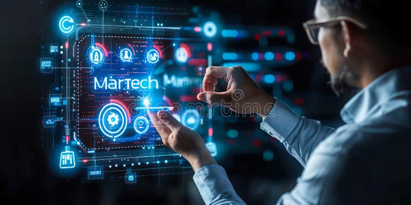 Professional Analyzing MarTech Solutions with a Digital Interface ...
