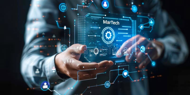 Professional Analyzing MarTech Solutions with a Digital Interface ...