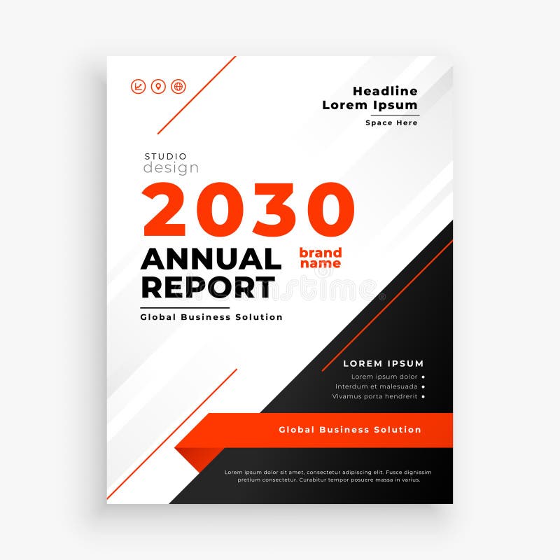 Professional Annual Cover Page Template for Corporate Catalog or ...