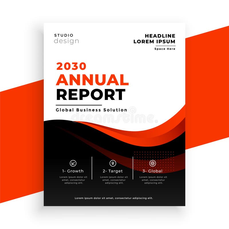 Professional Annual Report Book Flyer a Firm Document Stock Vector ...