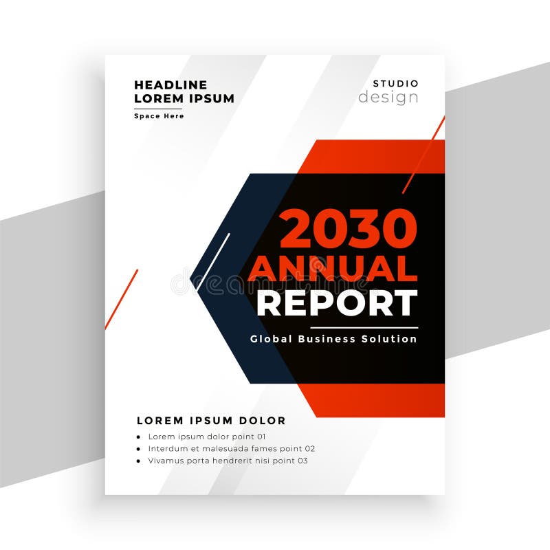 Professional Annual Report Concept Flyer for Yearly Information Stock ...