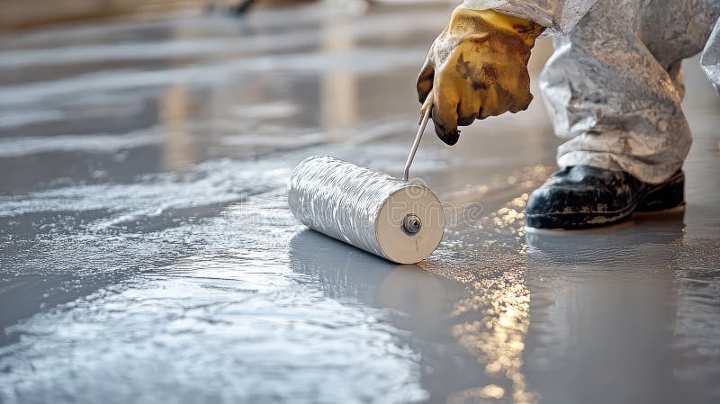 Professional Application of Waterproof Coatings Using a Roller Brush ...