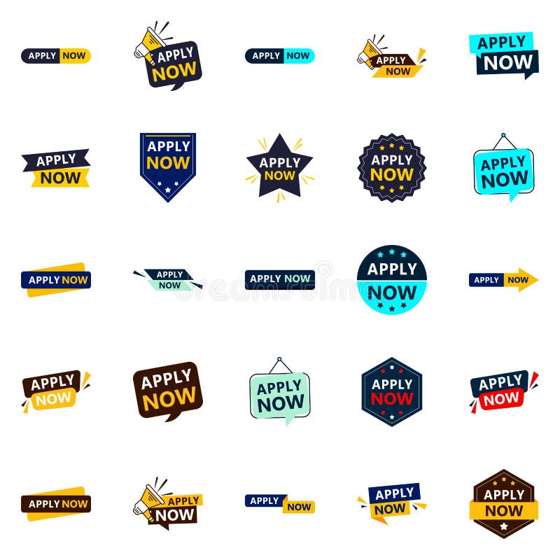 25 Professional Apply Now Banners To Elevate Your Brand Stock Vector ...