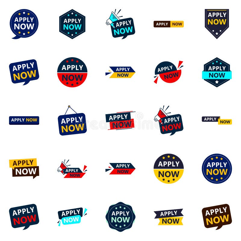 25 Professional Apply Now Banners To Elevate Your Brand Stock Vector ...