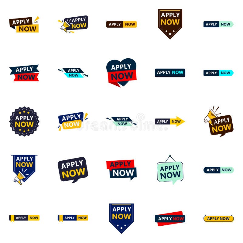 25 Professional Apply Now Banners To Elevate Your Brand Stock Vector ...