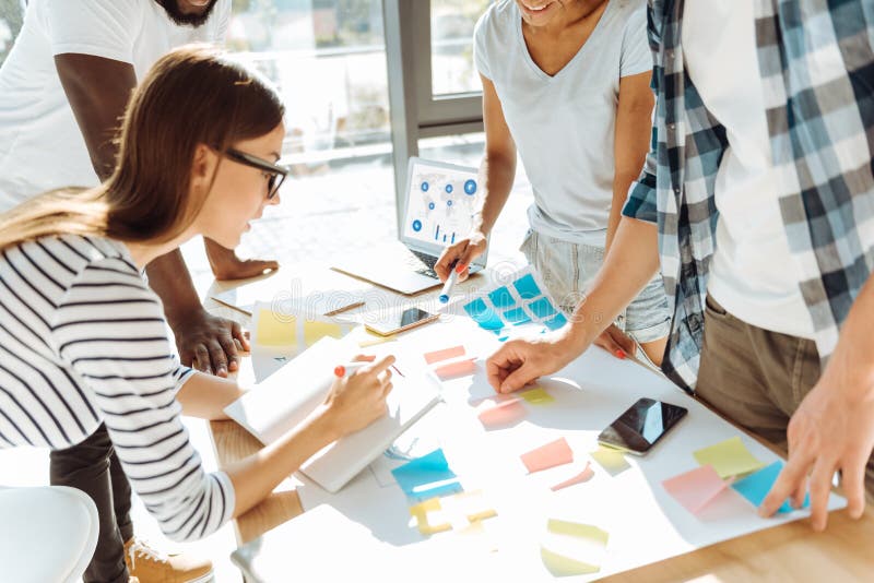 Professional Young People Working on the Project Stock Image - Image of ...