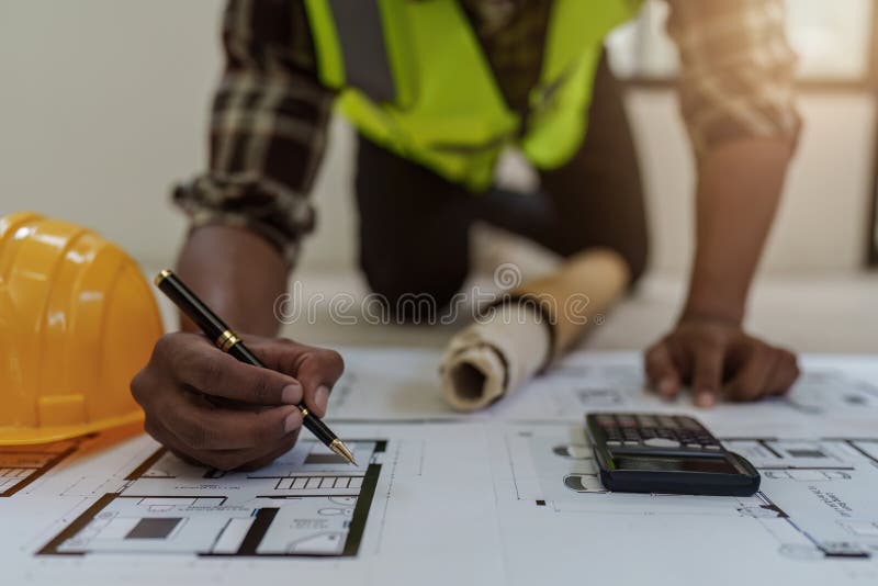 Professional Architect Designer Structural Engineer Team Colleagues ...