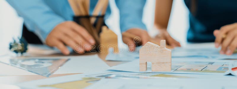 Professional Architect Team Discussion about Architectural Project ...