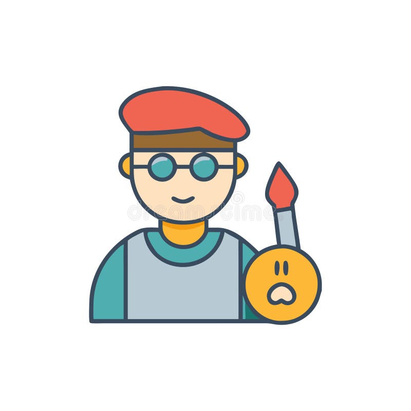 Professional Artist Icon for Creative Works Stock Photo - Illustration ...