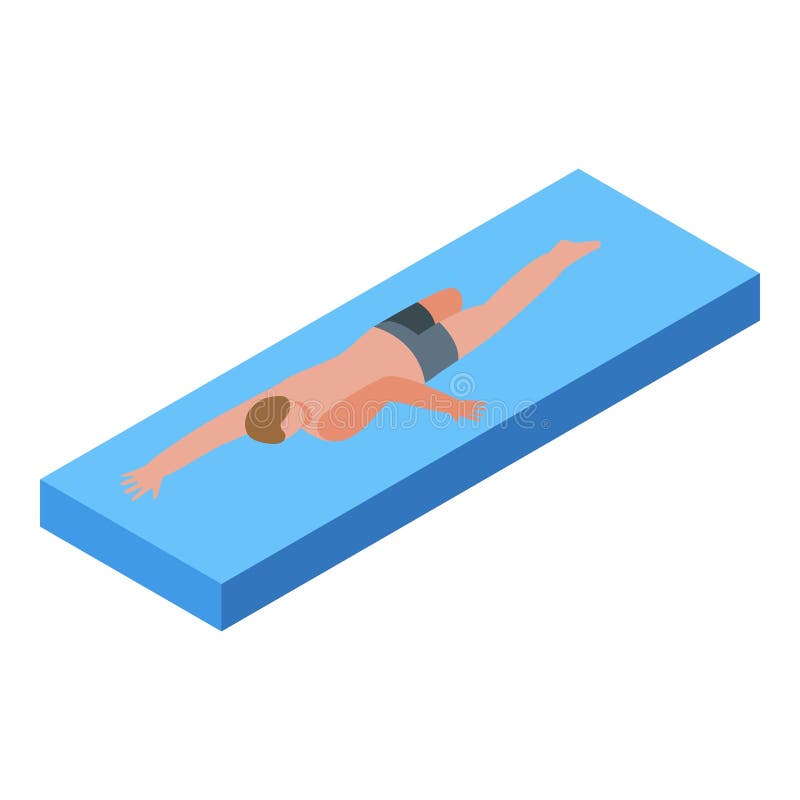 Professional Swimmer Training in Pool before Competition Stock Vector ...