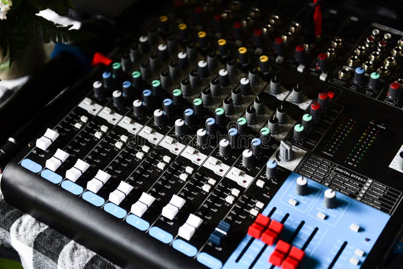 Professional Audio Mix Sound Control Panel Console - Sound Technician ...