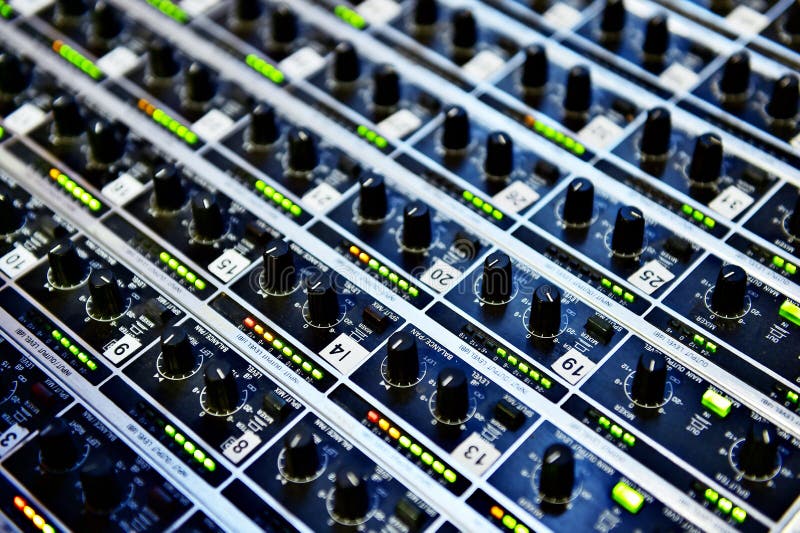 Professional audio mixer stock photo. Image of entertainment - 63800398