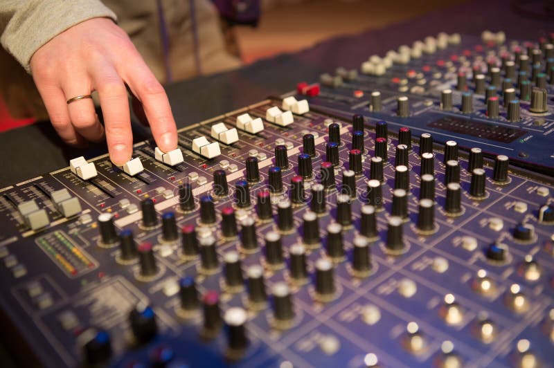 Professional Audio Mixing Console Stock Photo - Image of equipment ...