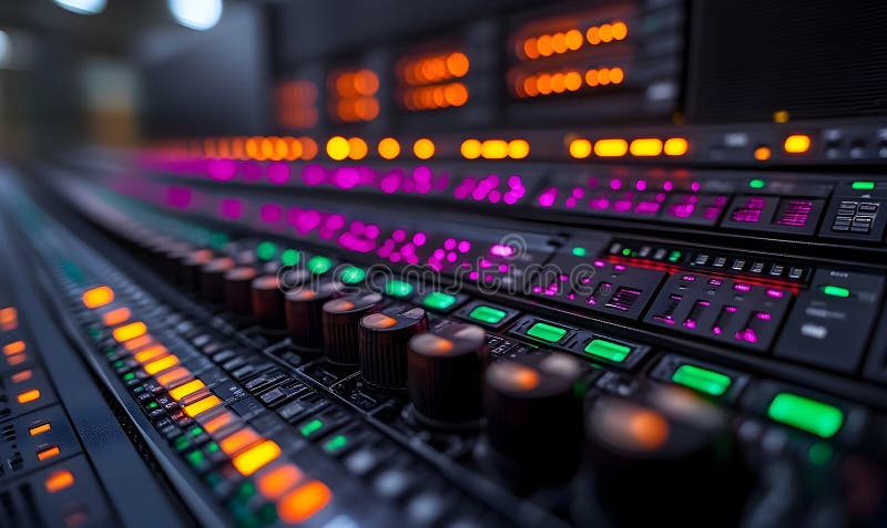 AI-Generated Audio Mixer stock illustration. Illustration of mixing ...