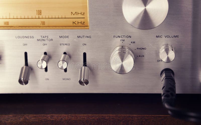 Professional Audio Stereo Receiver Front Place Controls Stock Image ...