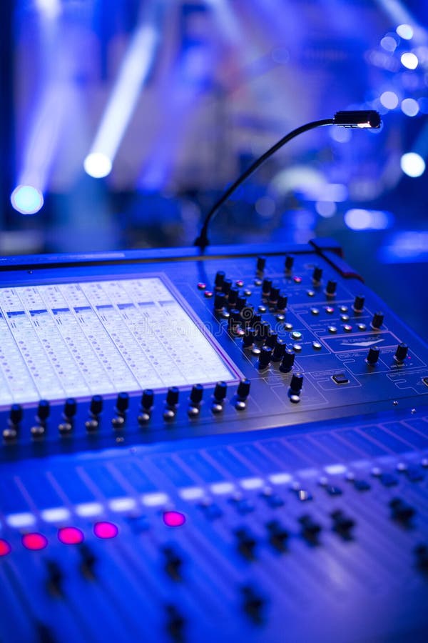 Professional Audio-video-lighting Mixer Board Stock Image - Image of ...