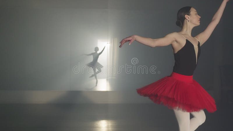 A Professional Ballerina Performs Complex Ballet Steps. Stock Footage ...