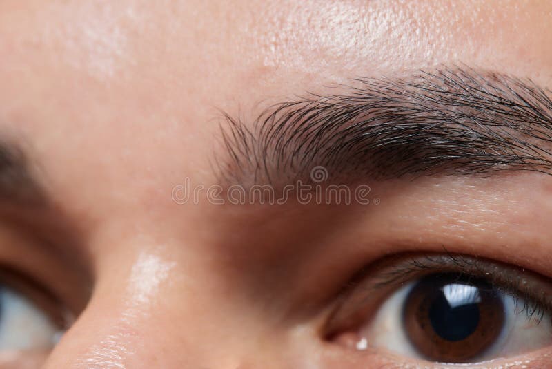 Professional Barber Doing Threading Procedure and Correcting Shape of ...