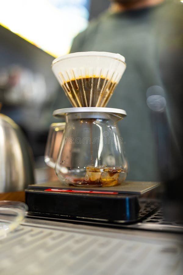Professional Barista Preparing Filter Coffee in Coffee Shop Stock Photo ...
