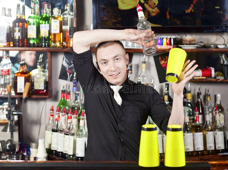 Bartender stock image. Image of person, male, professional - 12478479