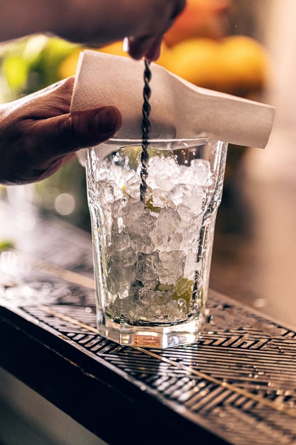 Professional Bartender Making Cocktail Stock Photo - Image of bartender ...