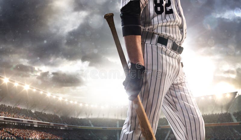 Professional Baseball Player in Action Stock Image - Image of sport ...