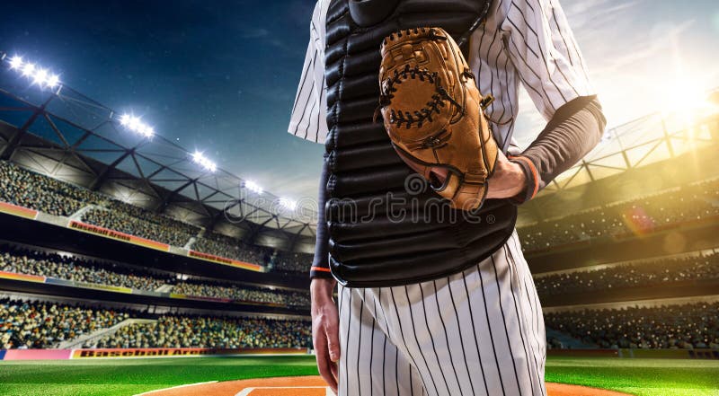 Professional Baseball Player in Action Stock Photo - Image of strength ...