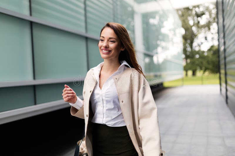 Professional Beautiful and Attractive Young Businesswoman Posing Stock ...