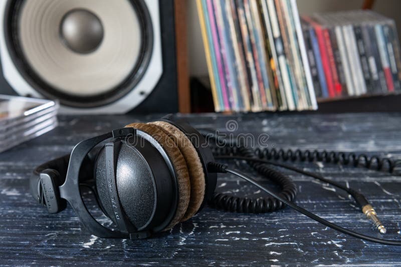 Professional Beyerdynamic Headphones and Speaker System Editorial Photo ...