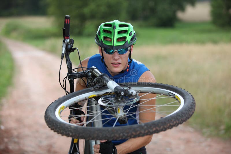 Professional Biker - Close Up Stock Image - Image of freedom, fitness ...