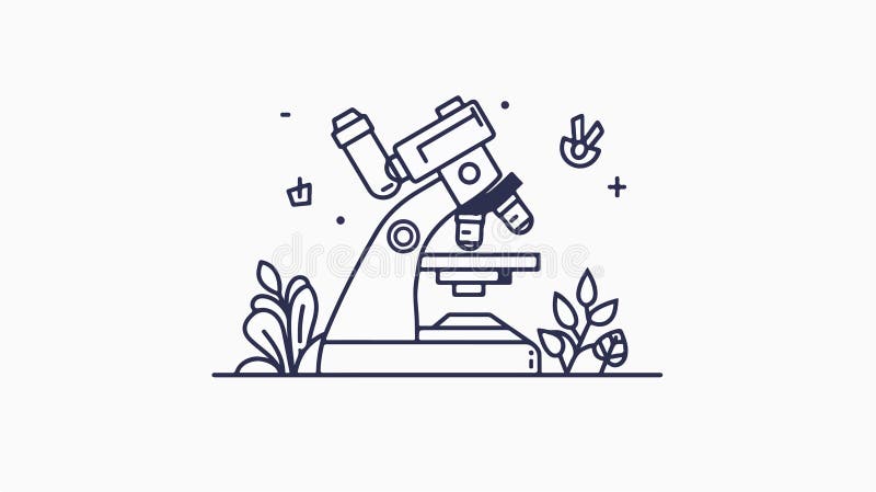Professional Biologic Microscope Icon for Scientific Presentations and ...