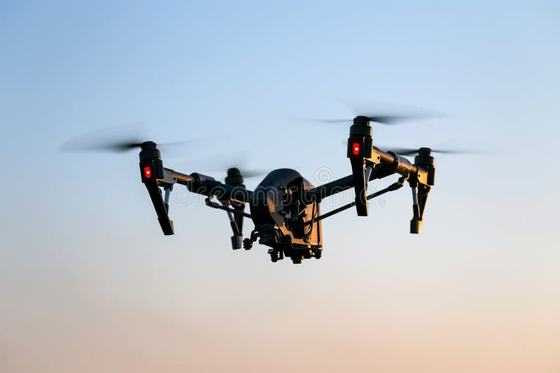 Professional black drone stock photo. Image of quadcopter - 75434252