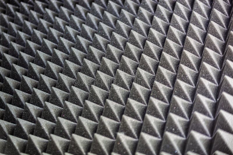 Professional Black Soundproofing with Triangular Patterns in the Studio ...