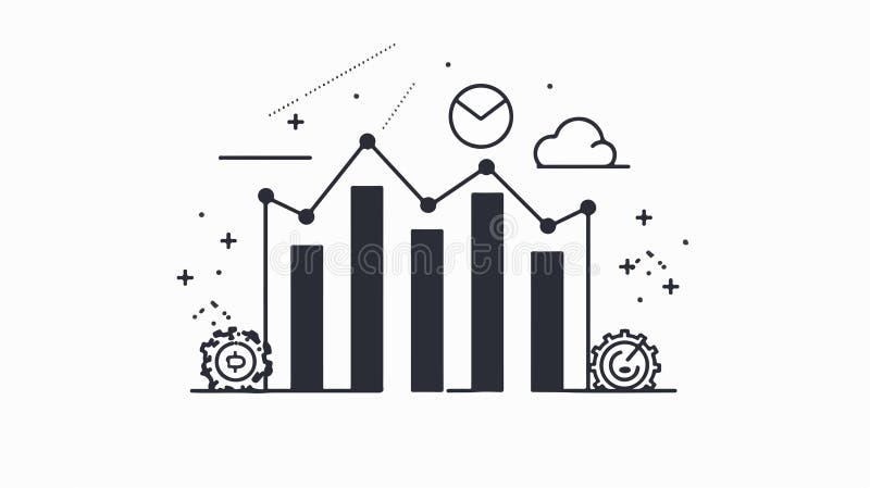 Professional Black and White Bar Chart with Growth Arrow Bus Image for ...