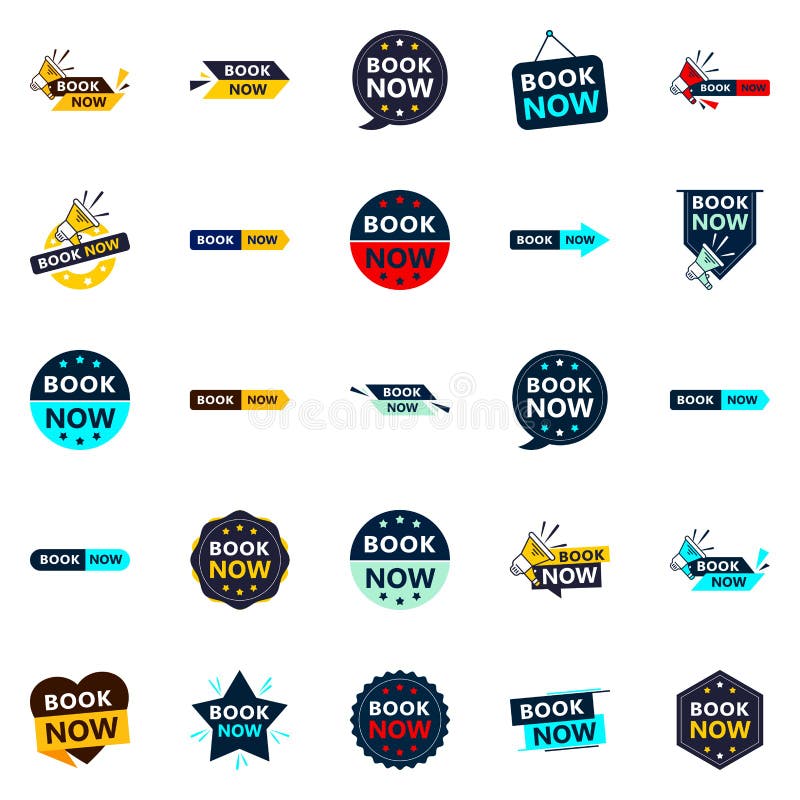 25 Professional Book Now Banners To Elevate Your Brand Stock Vector ...