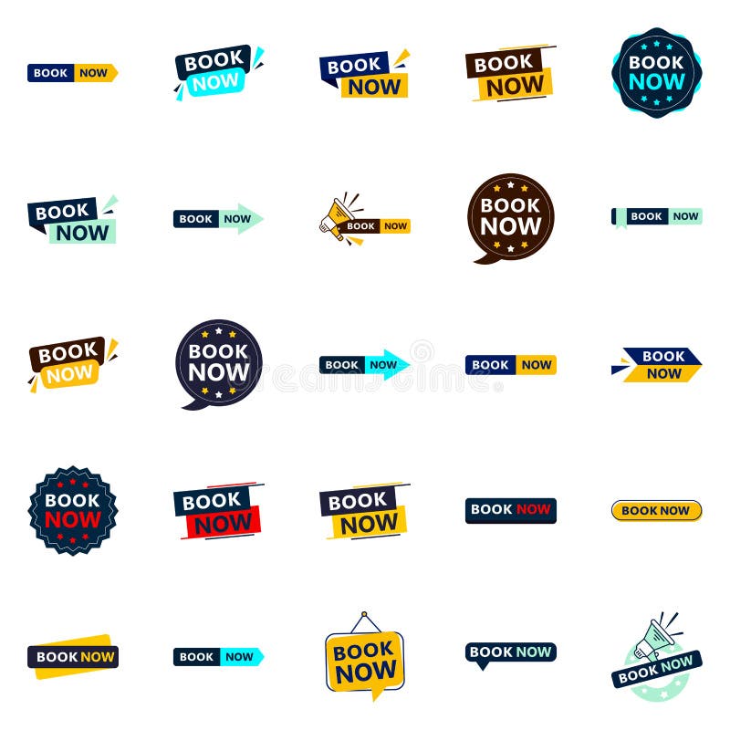 25 Professional Book Now Banners To Elevate Your Brand Stock Vector ...