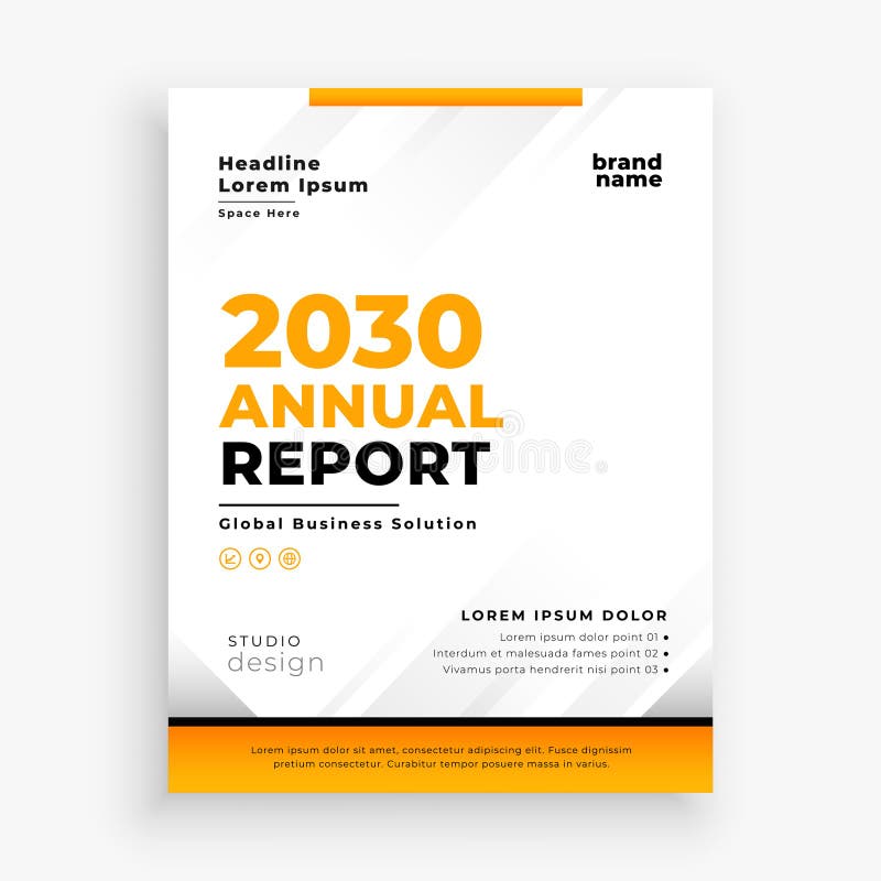 Professional Booklet Cover Page Flyer for Annual Report or Data Stock ...