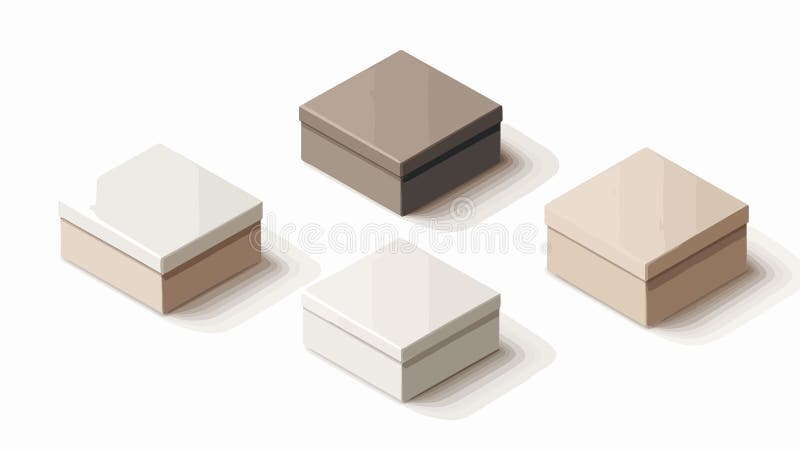 Professional Box Packaging Template Mockup Isolated on White Background ...