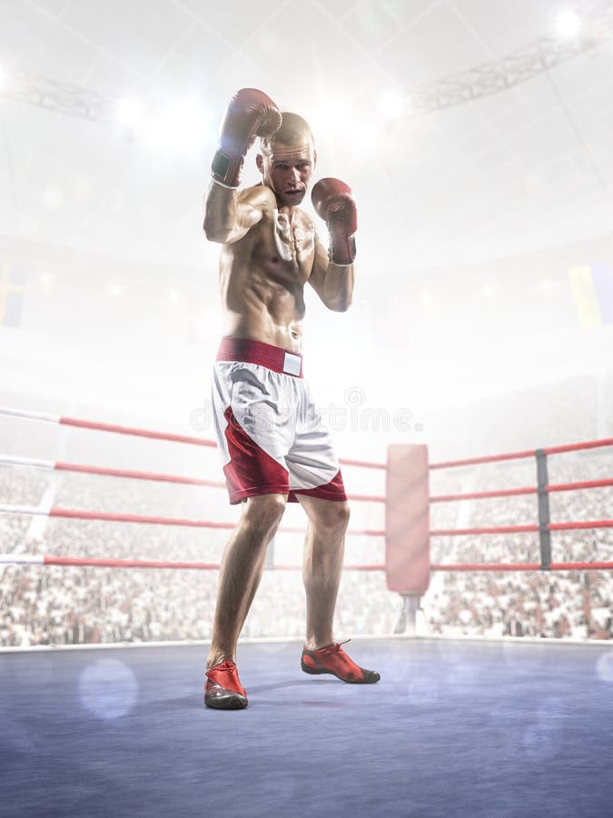 Professional Boxer is Training on the Grand Arena Stock Photo - Image ...