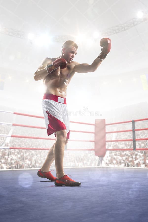 Professional Boxer is Training on the Grand Arena Stock Photo - Image ...