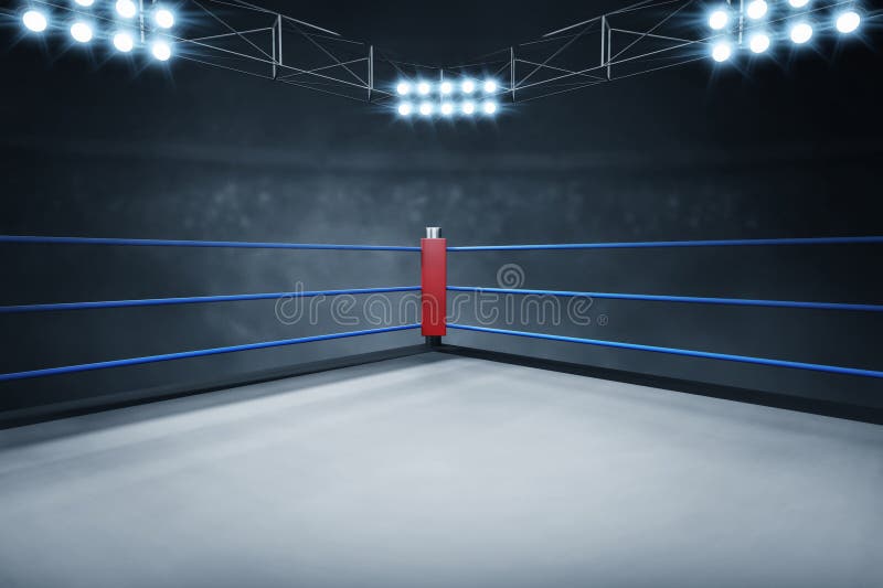 Professional Boxing Ring 3d Illustrations Stock Illustration ...