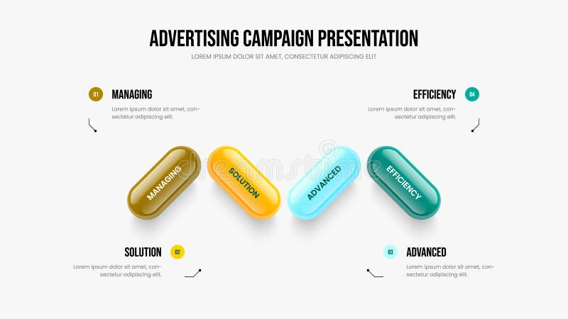 Professional Briefing 4 Step Diagram Slideshow Design Stock Vector ...