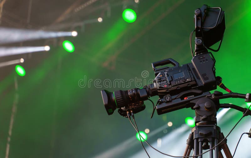 Professional Broadcast Digital Video Camera Editorial Photo - Image of ...
