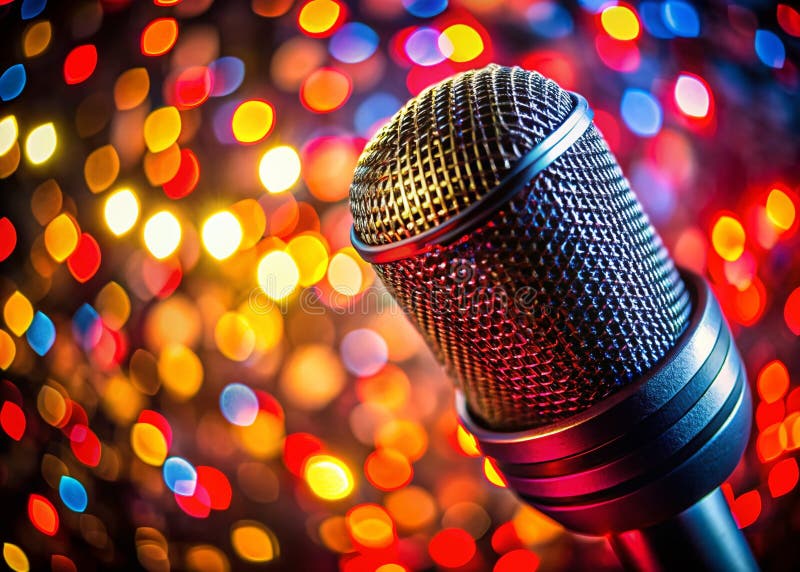 Professional Broadcast Microphone CloseUp Detailing Studio Equipment ...