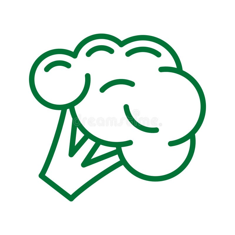 Professional Broccoli Vector Line Art Stock Vector - Illustration of ...