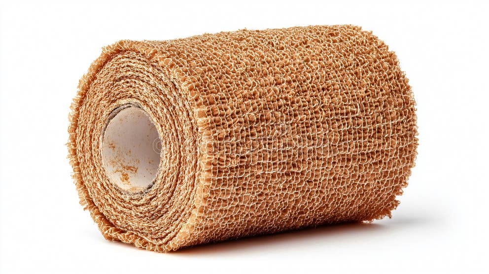 Professional Brown Cohesive Bandage Roll Isolated on White Background ...