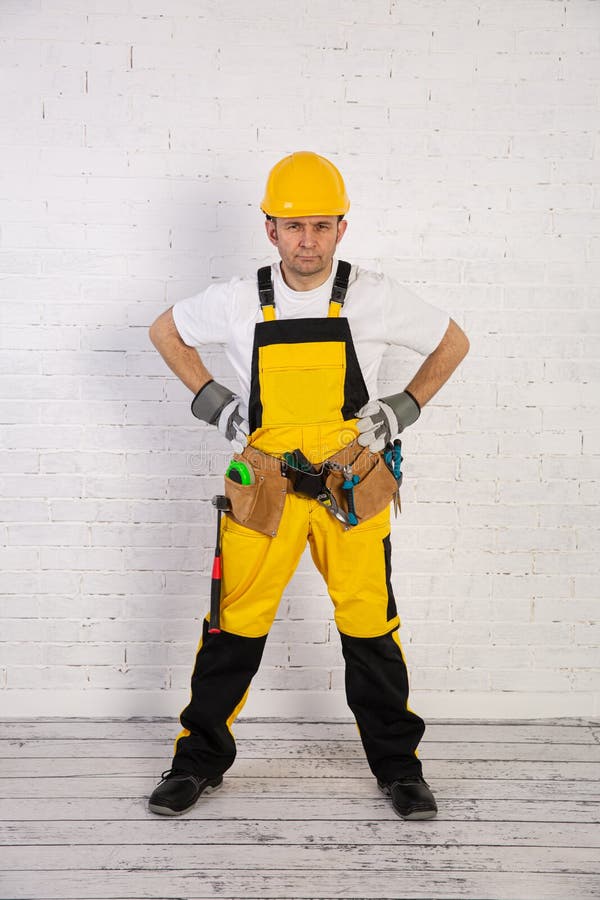 A Professional Building Fitter Ready for Action at Any Time Stock Image ...