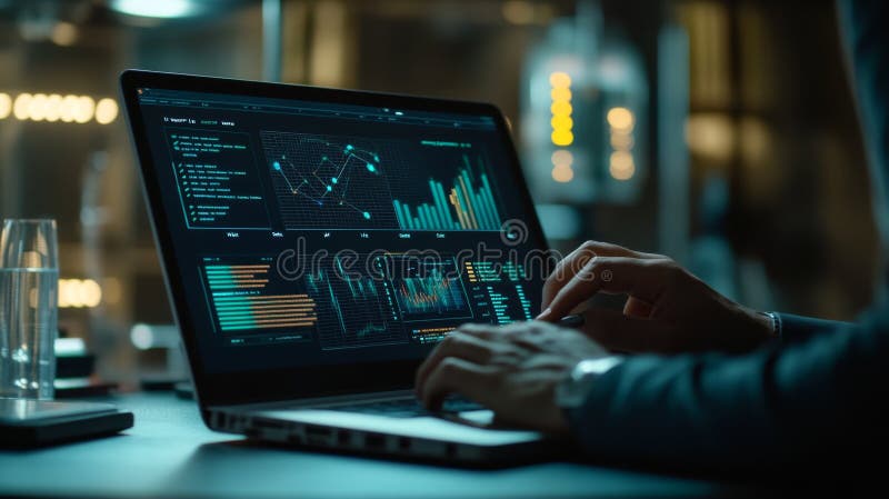 Professional Business Analytics Dashboard with AI Powered Insights Stock Illustration ...